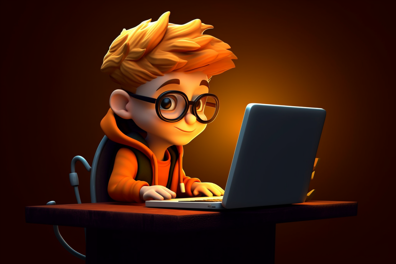 3D, Software, Undercut, Laptop, Character, Boy, Coder, People, Background, Icon, Business ...