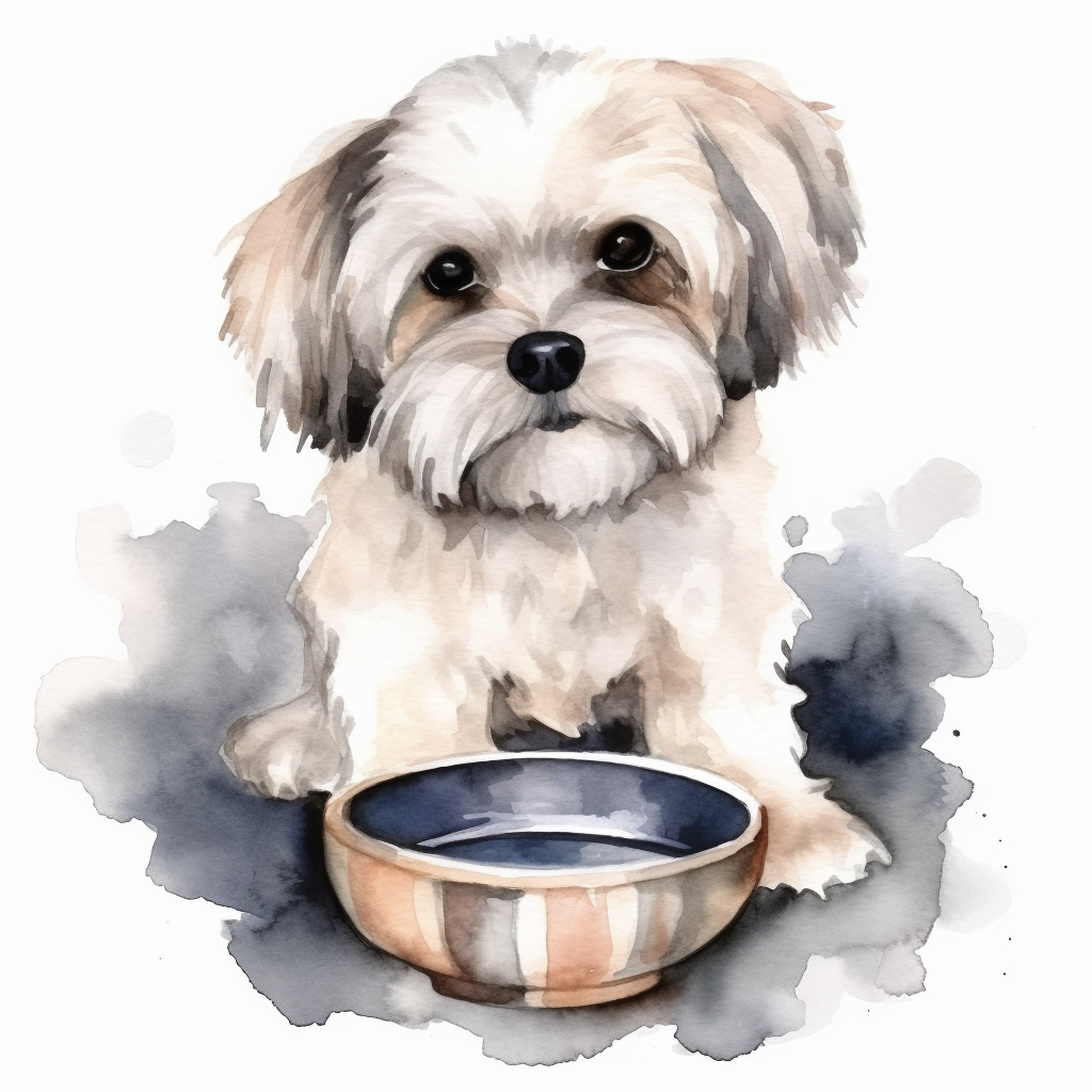 Watercolor Dog Bowl Clipart, White Isolated Background, Space Out, Hd ...