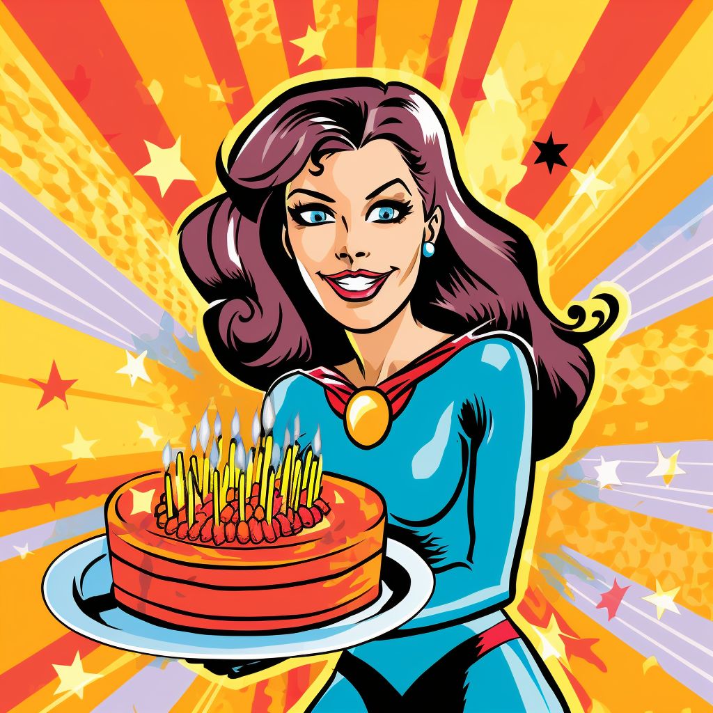 Generate a comic book-style clipart image of a female superhero ...